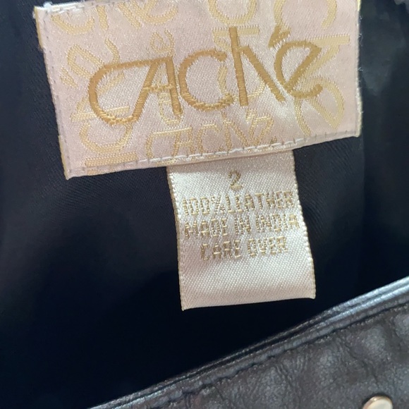 Cache | Pants & Jumpsuits | Cache Metallic Gray Leather Pants | Poshmark